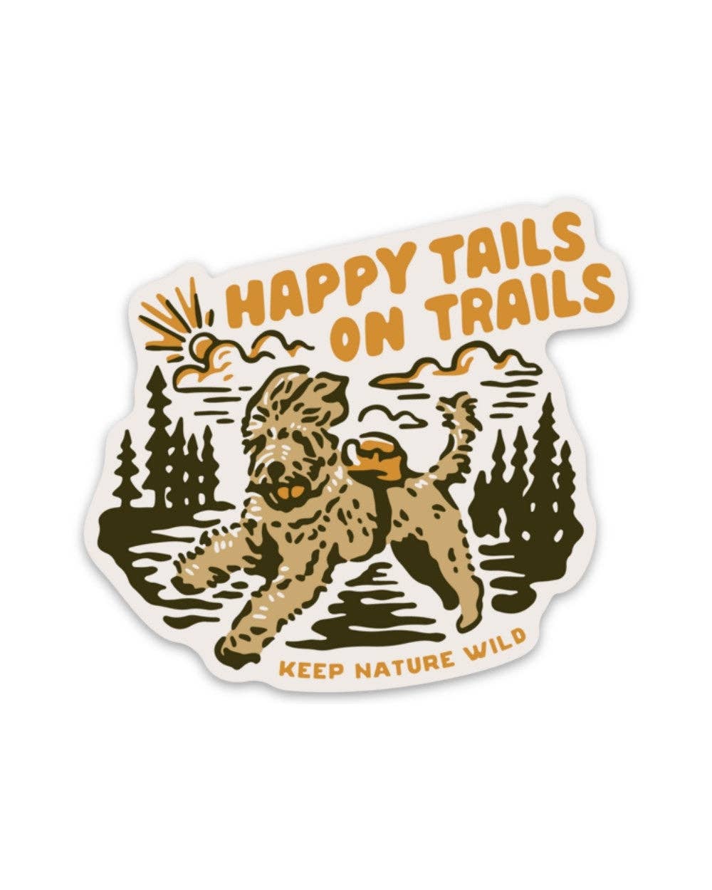 Happy Tails on Trails Forest | Sticker – Contigo Dogs
